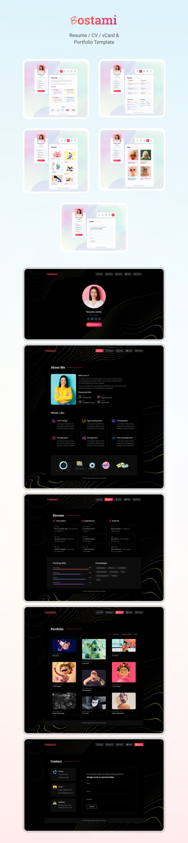 Bostami - Tailwind CSS Personal Portfolio HTML, React, NextJs Template ... Bostami - Tailwind CSS Personal Portfolio HTML, React, NextJs Template ...